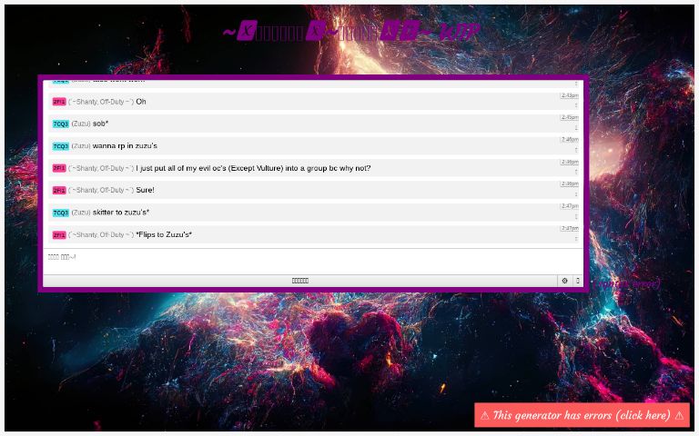 WIP ― Perchance Generator