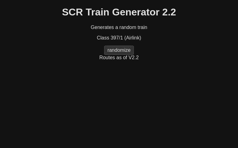 SCR Train Generator 2.2