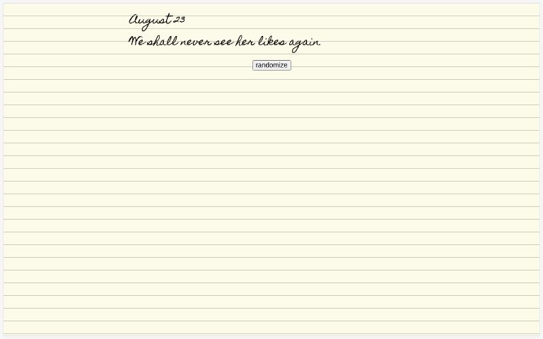 Diaryexample ― Perchance Generator