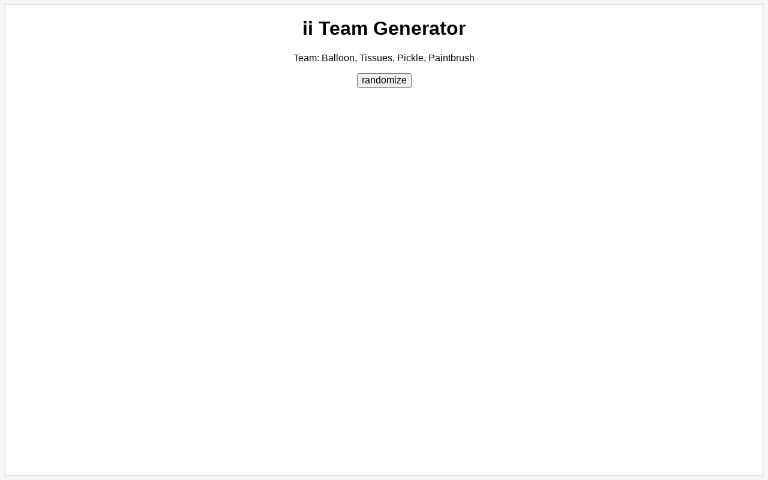 ii Team Generator