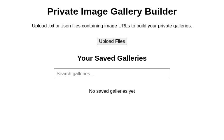 Private Image Gallery Builder ― Perchance Generator