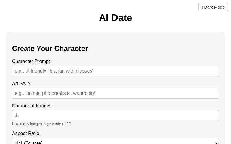 AI Date ― Perchance Generator