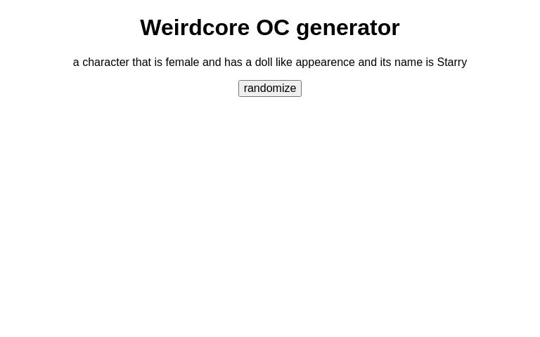 Weirdcore OC generator