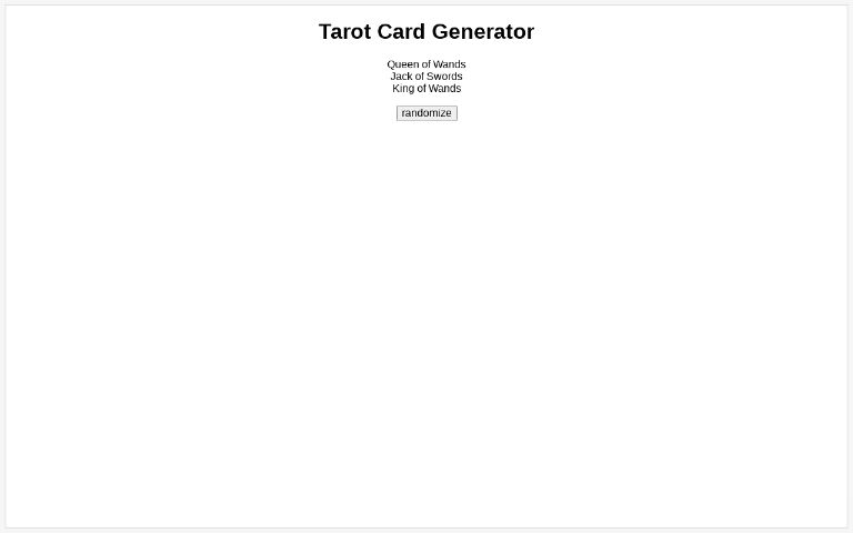 Tarot Card Generator