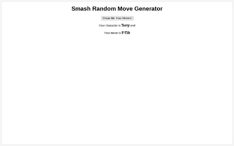 Smash Random Move Generator