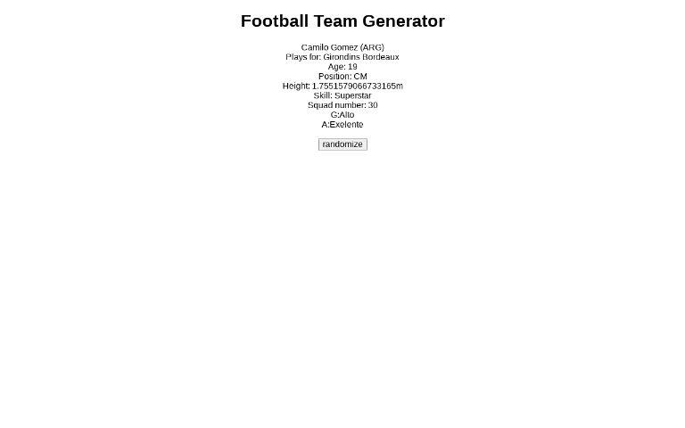 Football Team Generator