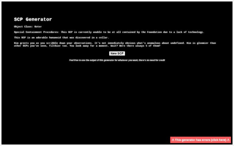 SCP Generator