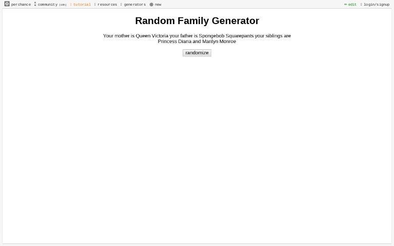 Random Family Generator