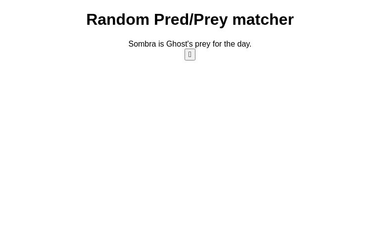 Random Pred/Prey matcher ― Perchance Generator