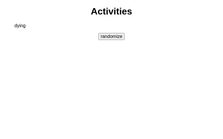 Activities ― Perchance Generator