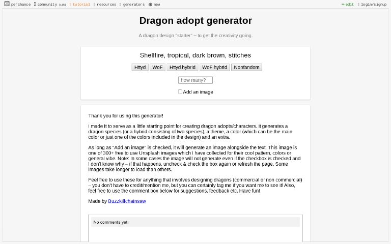 Dragon adopt generator