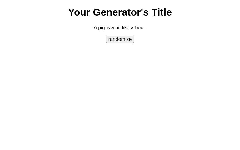 Minimal ― Perchance Generator