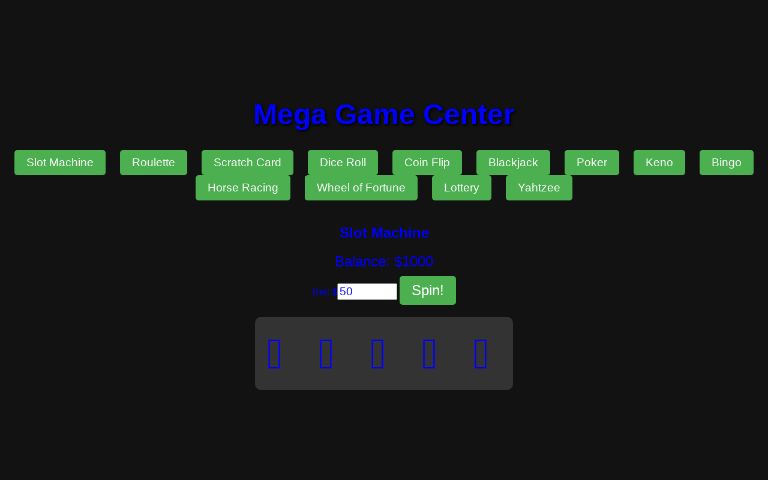 Mega Game Center ― Perchance Generator