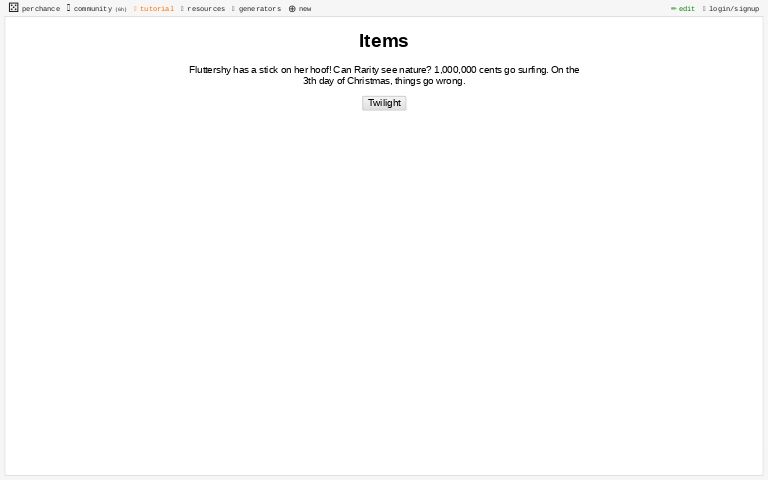 Items ― Perchance Generator