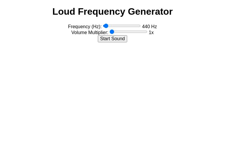 Loud Frequency Generator