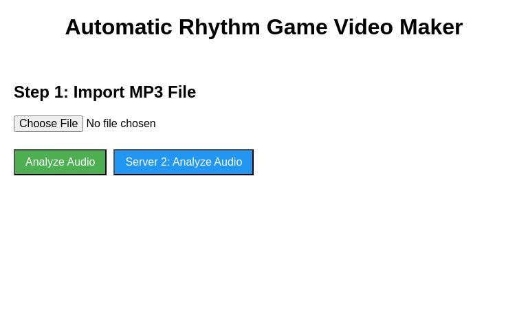 Automatic Rhythm Game Video Maker ― Perchance Generator