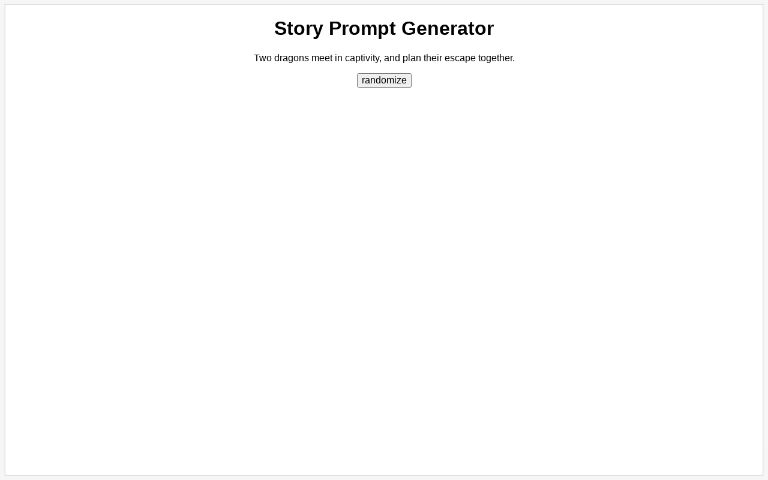 Story Prompt Generator