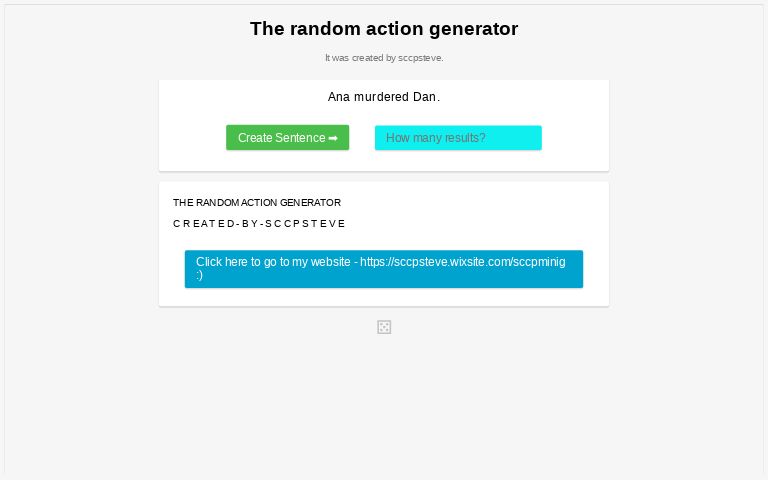The random action generator