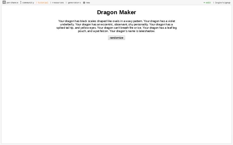 Dragon Maker ― Perchance Generator