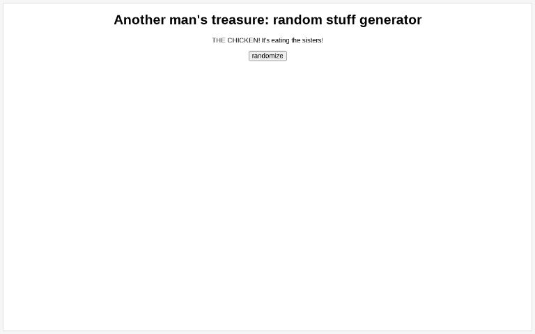Another man's treasure: random stuff generator