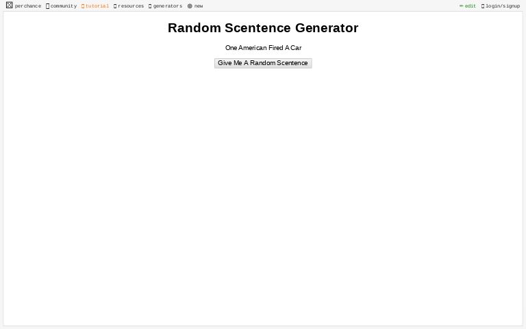 Random Scentence Generator