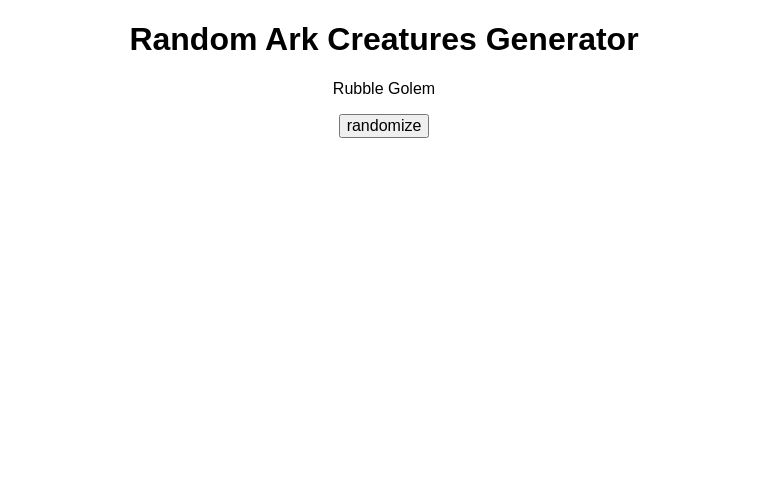 Random Ark Creatures Generator