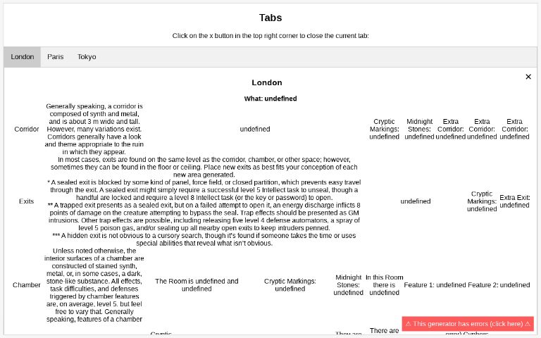 Tabs ― Perchance Generator