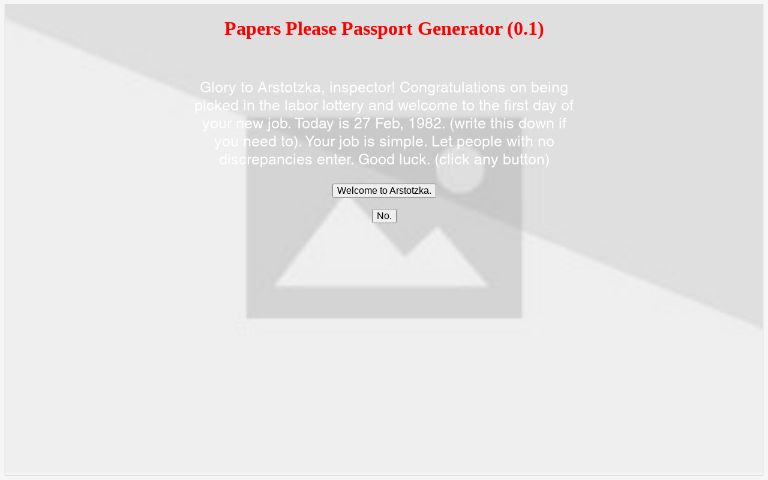 Papers Please Passport Generator (0.1)