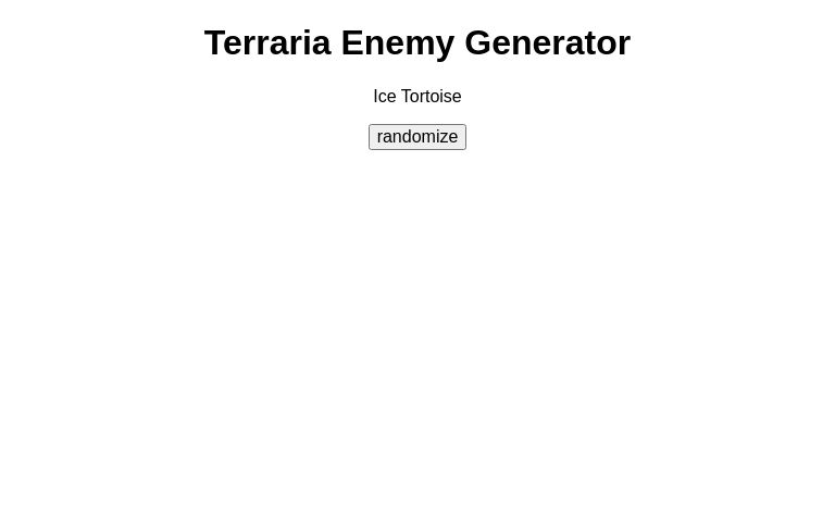 Terraria Enemy Generator
