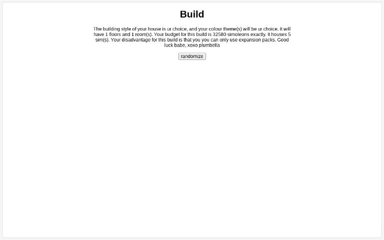 Build ― Perchance Generator