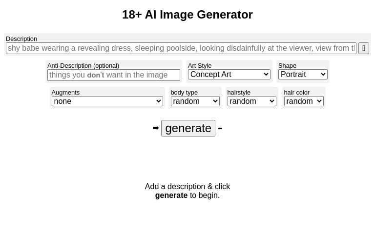 18+ AI Image Generator