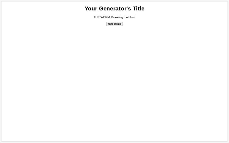 Minimal ― Perchance Generator