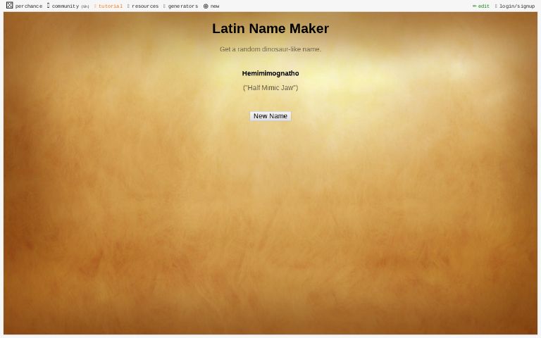 Latin Name Maker ― Perchance Generator