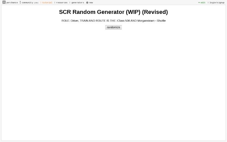 SCR Random Generator (WIP) (Revised)