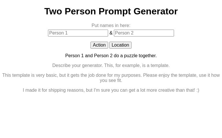 Two Person Prompt Generator