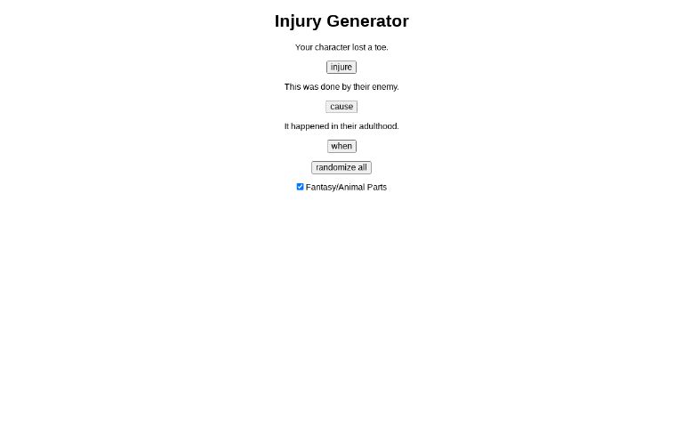 Injury Generator