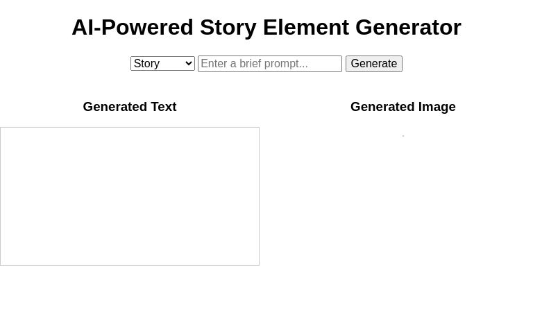 AI-Powered Story Element Generator