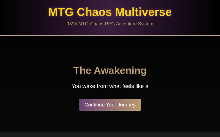 MTG Chaos Multiverse ― Perchance Generator