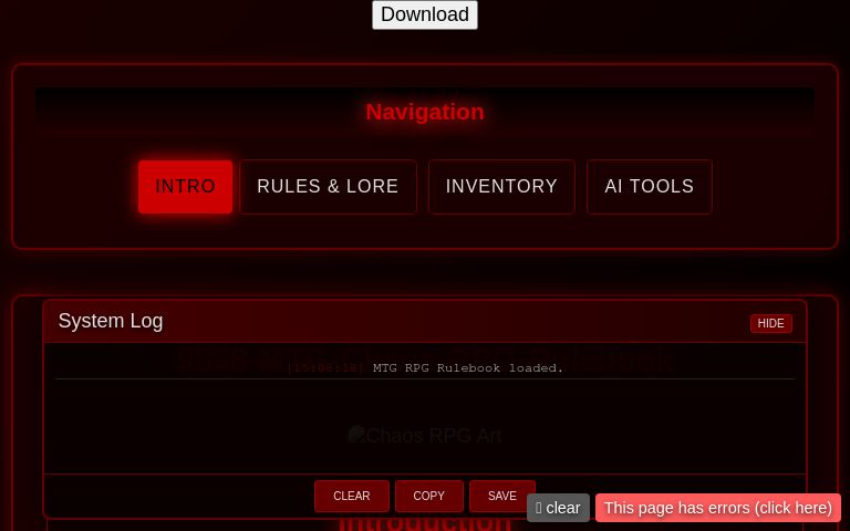 9898-MTG-Chaos-RPG ― Perchance Generator
