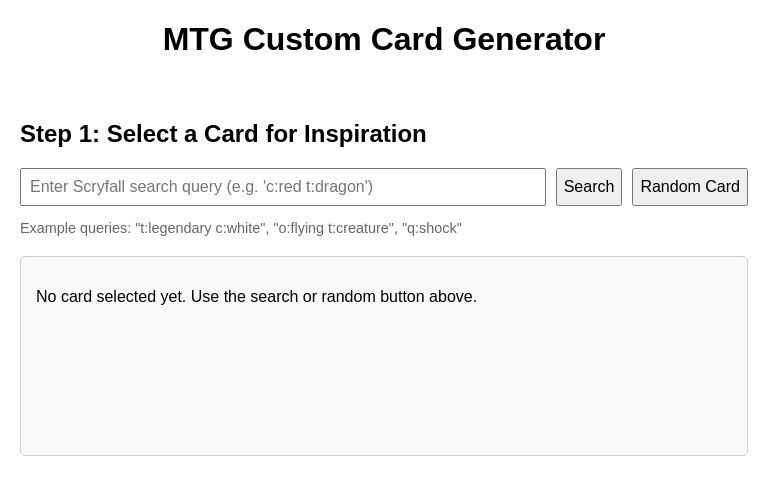 MTG Custom Card Generator