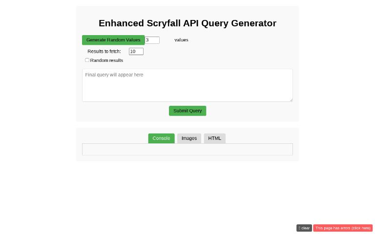Enhanced Scryfall API Query Generator