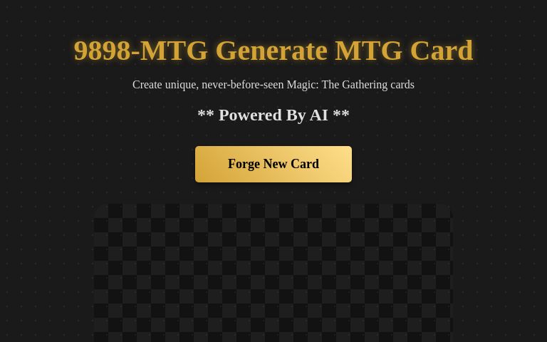 9898-MTG Generate MTG Card