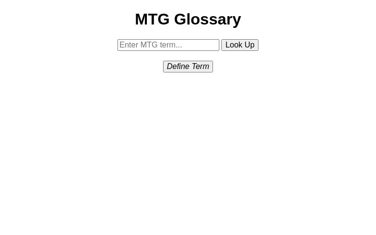 MTG Glossary ― Perchance Generator