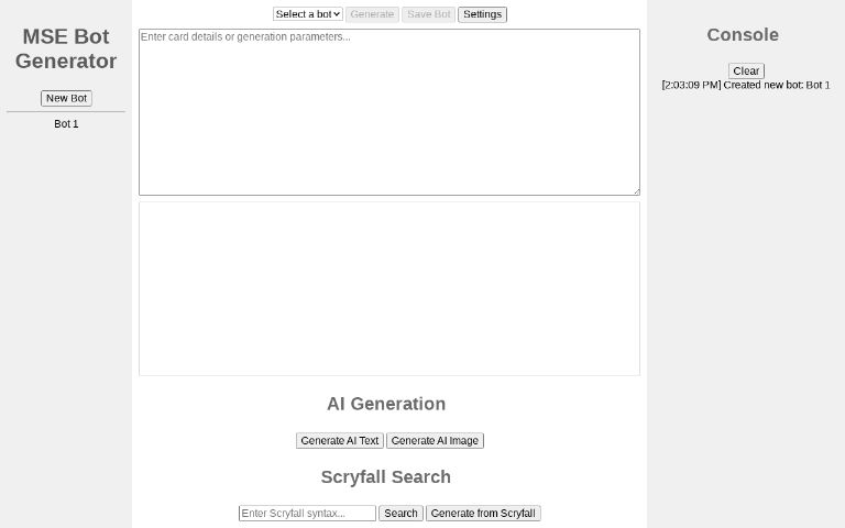 MSE Bot Generator