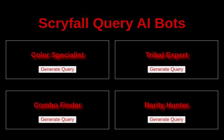 Scryfall Query AI Bots ― Perchance Generator