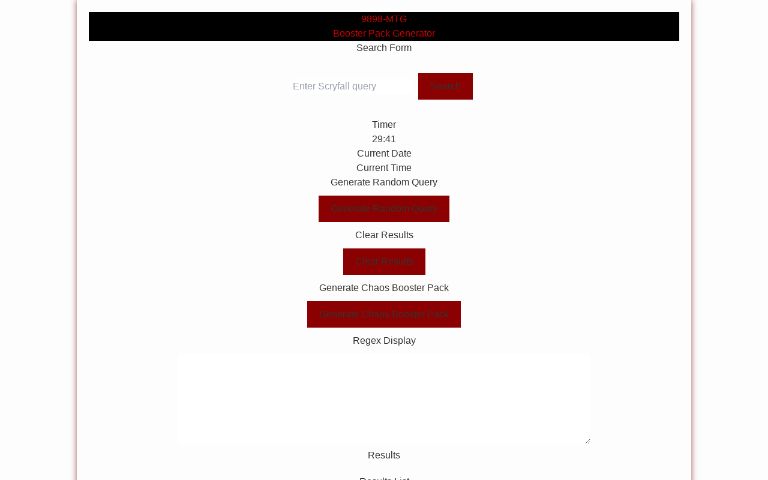 9898-MTGBooster Pack Generator