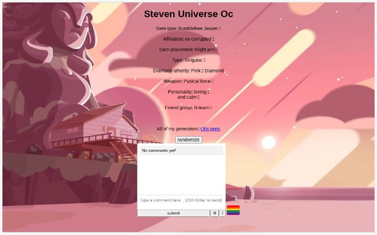 Steven Universe Oc ― Perchance Generator