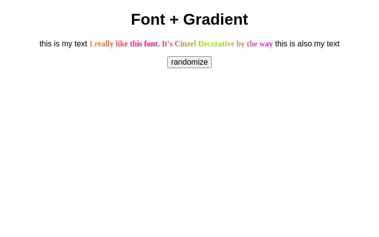 Font + Gradient ― Perchance Generator