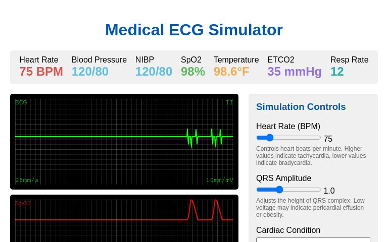 Medical ECG Simulator ― Perchance Generator