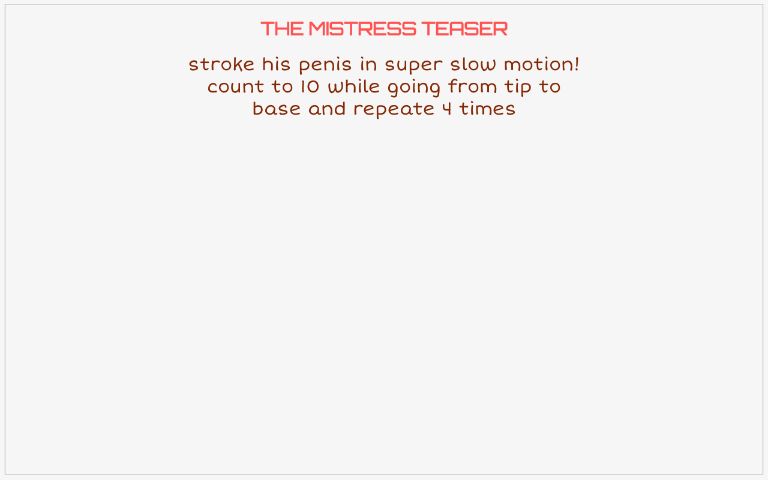 THE MISTRESS TEASER ― Perchance Generator